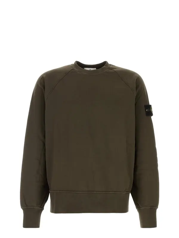 Stone Island Khaki Cotton Sweatshirt - Green