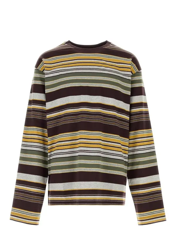 Dries Van Noten Embroidered Cotton Oversize Hember T-shirt - White