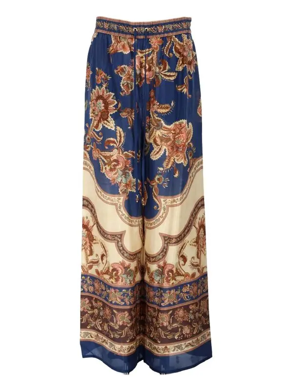 Zimmermann Printed Silk Wide-leg Pants - Multicolor