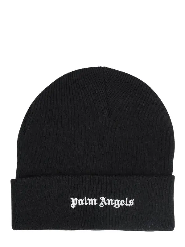 Palm Angels Logo Beanie - Black