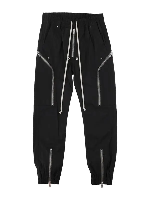 Rick Owens Drawstring Zip Up Cargo Pants - Black