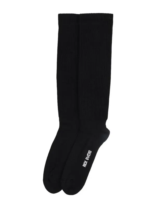 Rick Owens Ribbed Knee-high Socks - Black