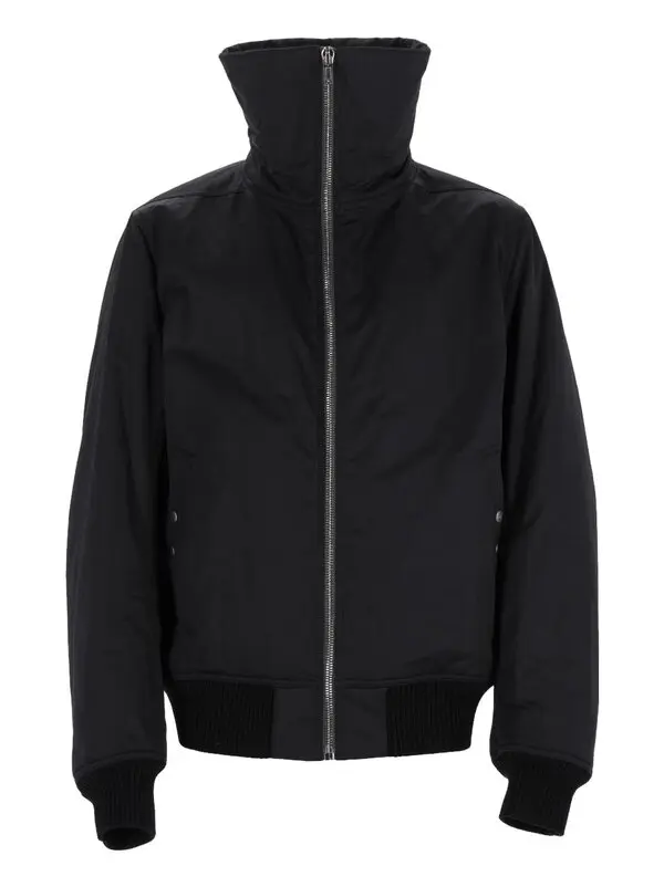 Rick Owens Zip Up Bomber Jacket - Black