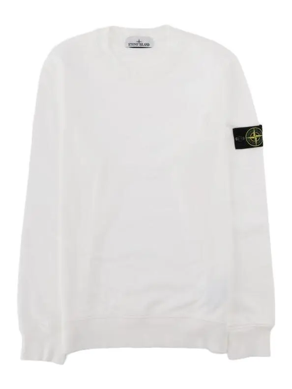 Stone Island Sweatshirt With Logo Detail - White
