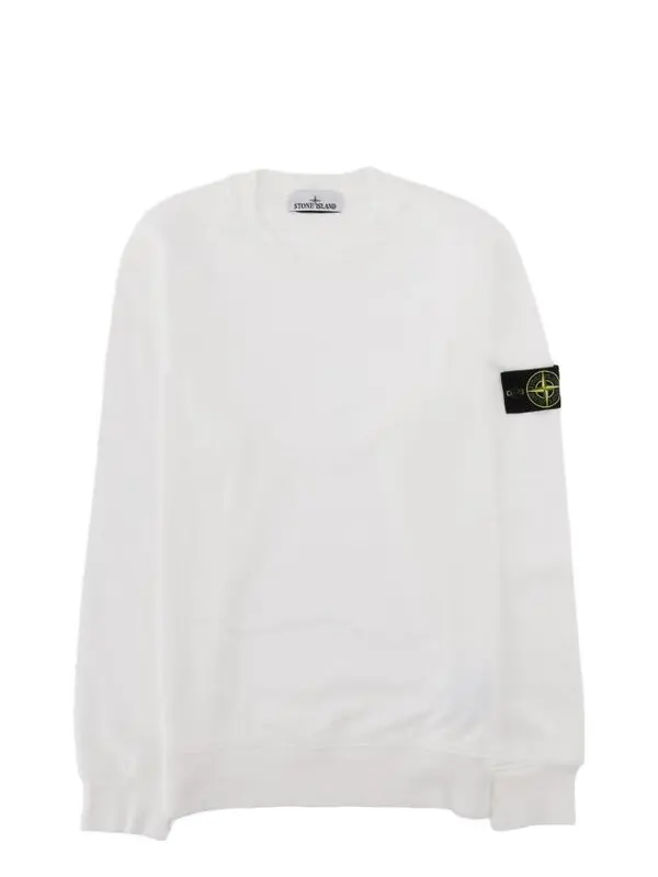 Stone Island Sweatshirt With Logo Detail - White