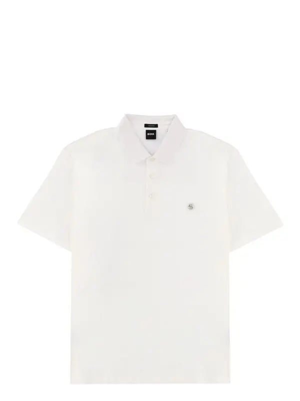 BOSS Polo Con Logo - White
