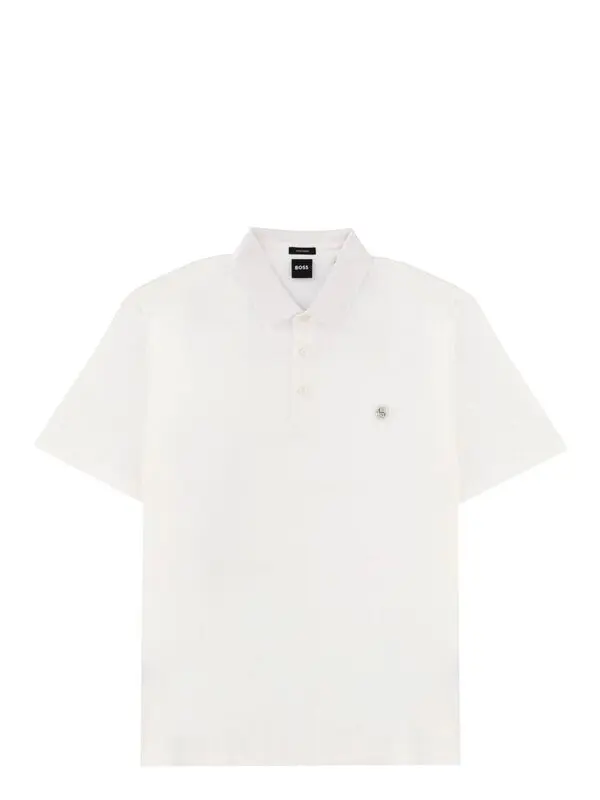 BOSS Polo Con Logo - White