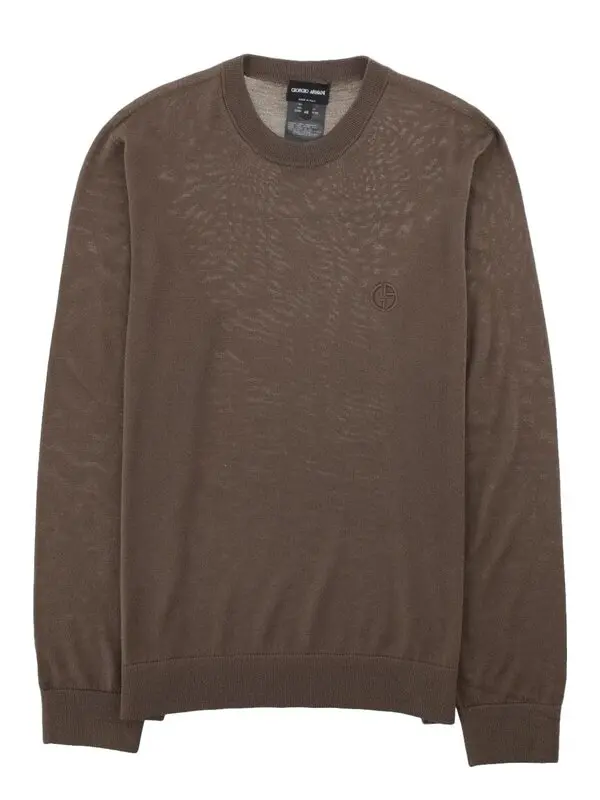 Giorgio Armani Maglia In Lana Vergine - Brown