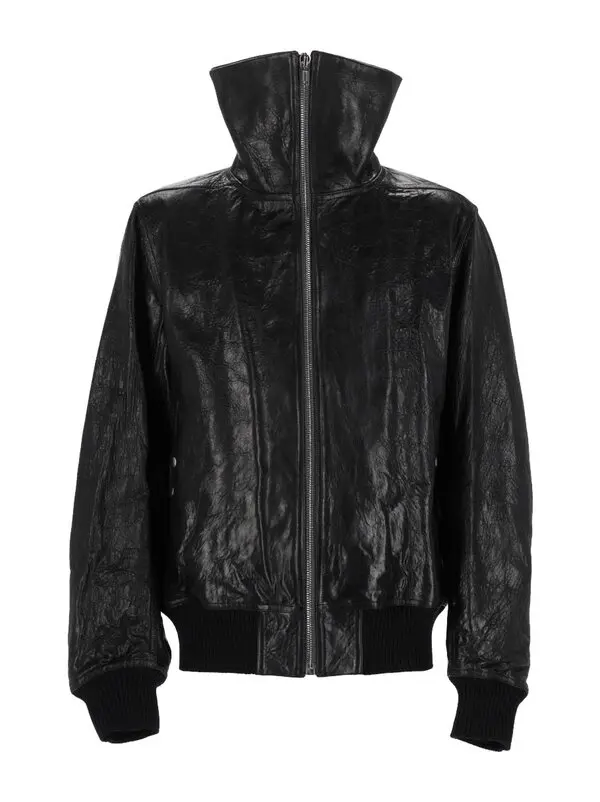 Rick Owens Zip-up Bomber Jacket - Black