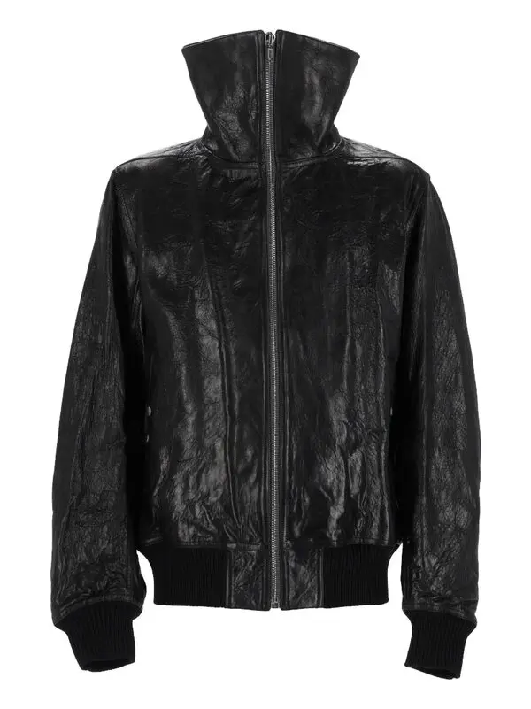 Rick Owens Zip-up Bomber Jacket - Black