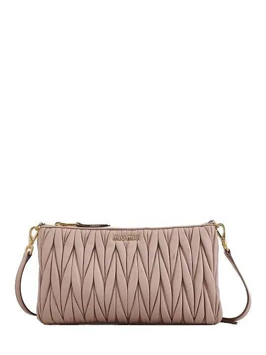Shopbop Miu Miu Matelassé Shoulder Bag - Neutral