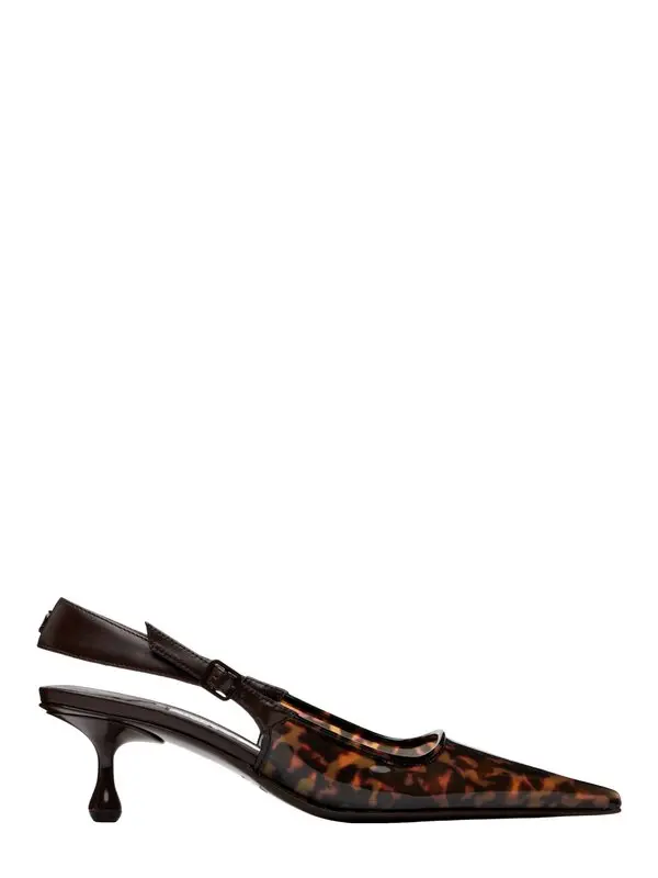 JIMMY CHOO Amel 50 Tortoiseshell High Heels - Amber