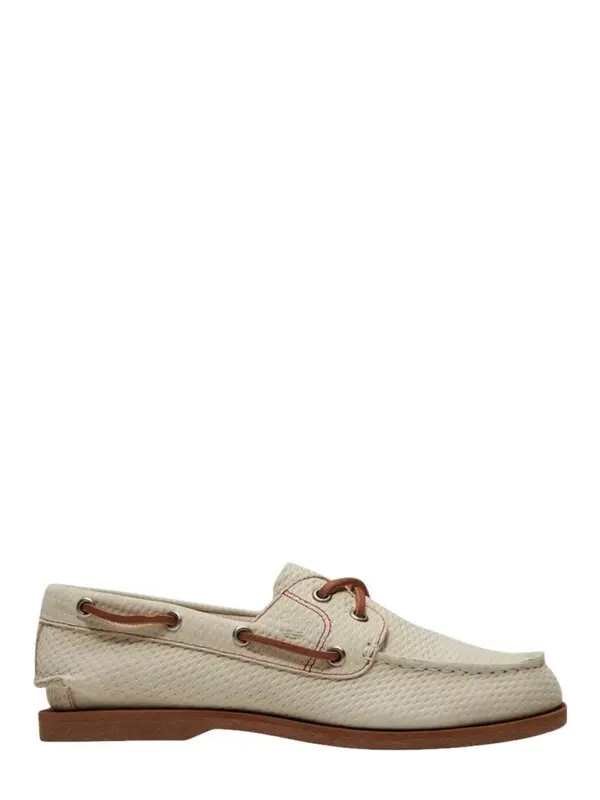 Timberland Textured Boat Shoes - Cream