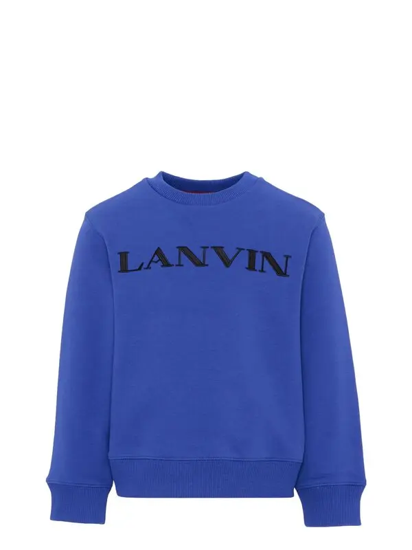 LANVIN Logo Embroidered Sweatshirt - Blue