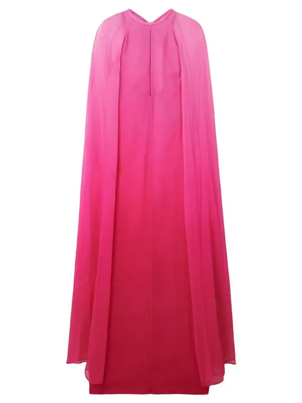 TOM FORD Cape-effect Silk-crepon Gown - Pink