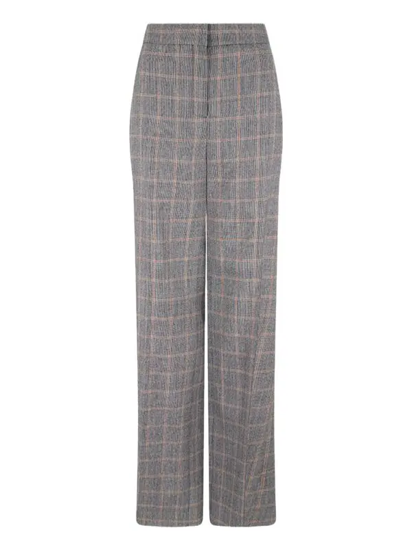 Stella McCartney Plaid Straight-leg Trousers - Grey