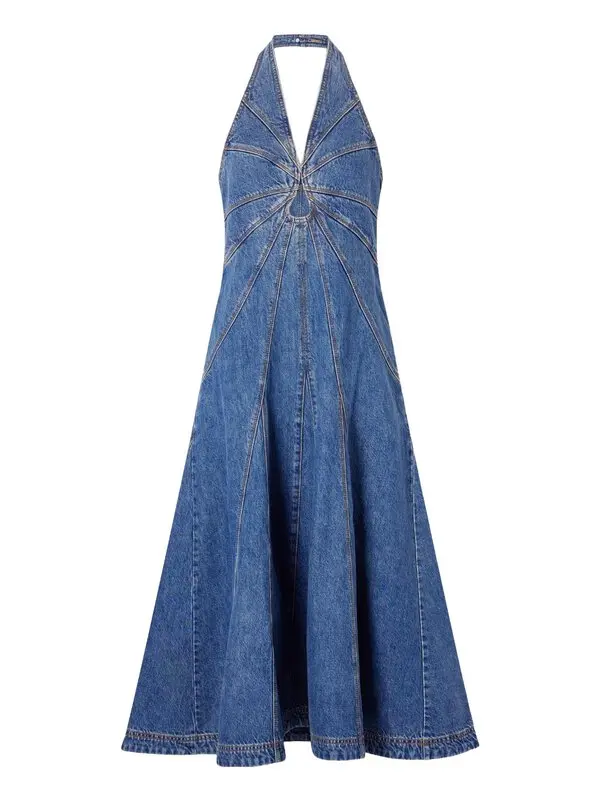 Cult Gaia Rowyn Denim Midi Dress - Blue
