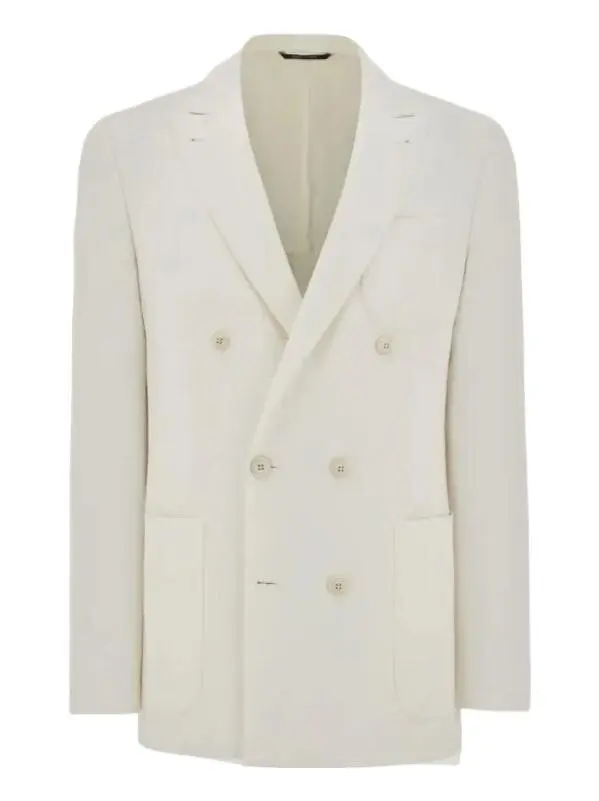 Canali Double Breasted Jacket - White