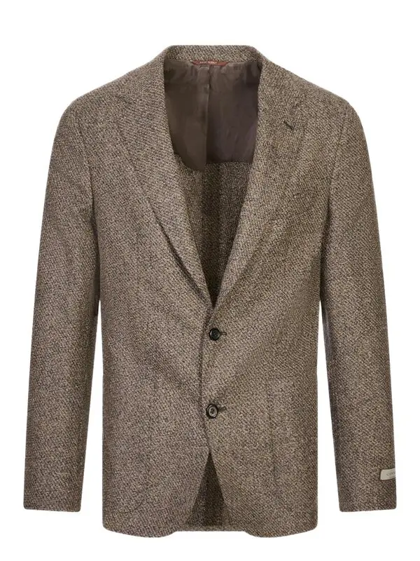 Canali Single-breasted Blazer - Brown