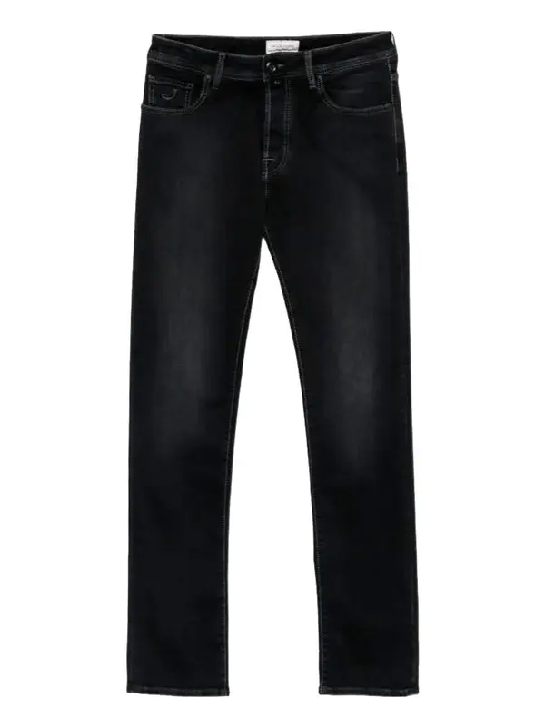 Jacob Cohen Logo-patch Slim-fit Jeans - Black