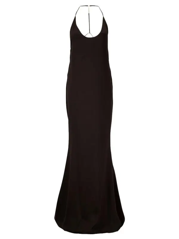 TOM FORD Strappy Maxi Dress With High-low Hem - Brown