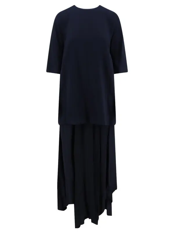 SEMICOUTURE Draped Maxi Dress - Black