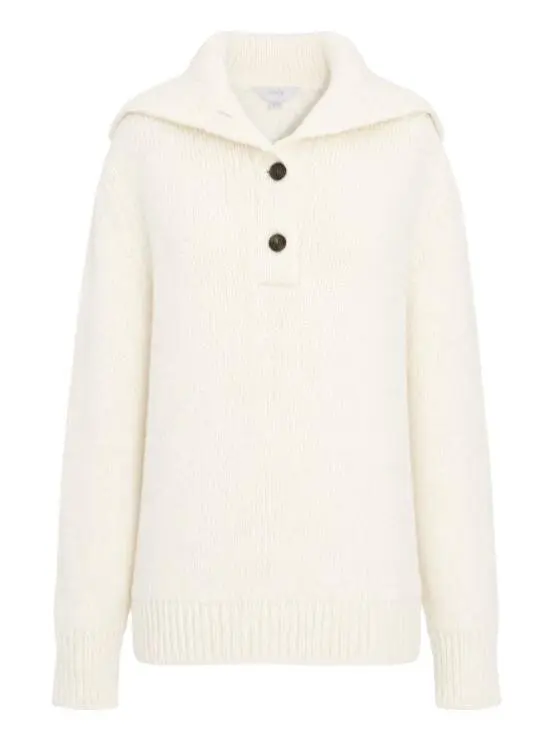 Malo Sailor Collar Button-up Knit - No
