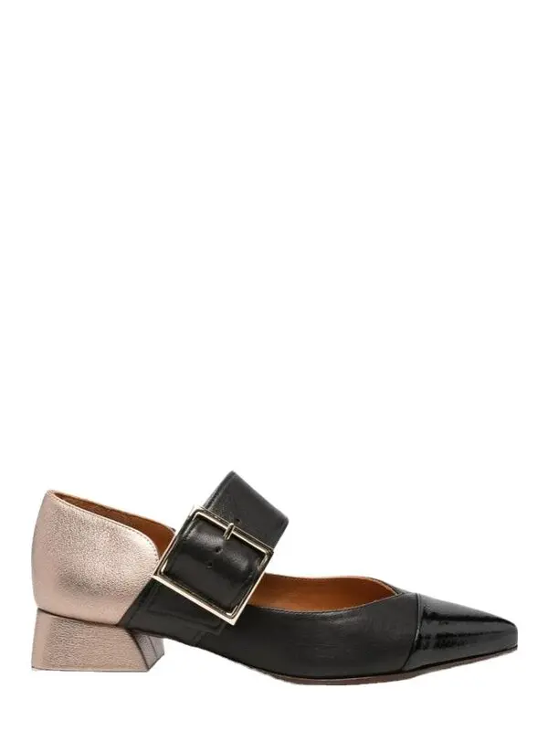 Chie Mihara Buckle-fastening Pointed-toe Pumps - Black