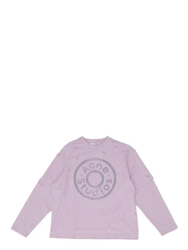 Acne Studios Logo Printed T-shirt - Pink