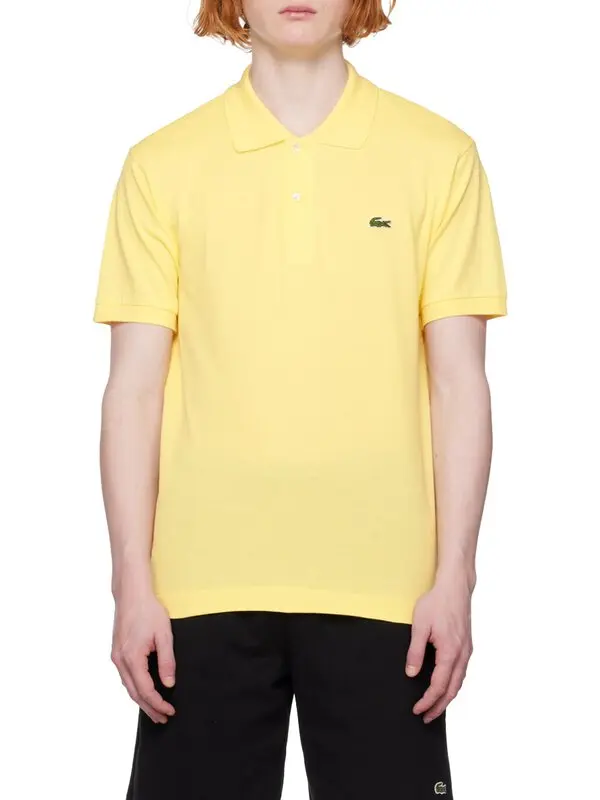 Lacoste Logo Button Polo Shirt - Yellow