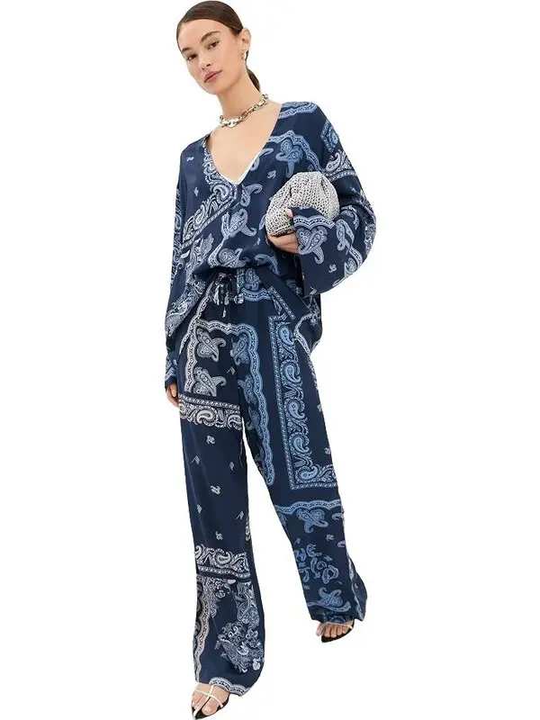 Attico Long Pants - Blue/white