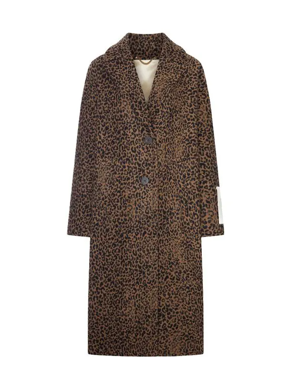GOLDEN GOOSE Leopard-print Long Coat - Multicolor