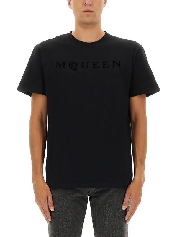 Alexander McQueen T-shirt With Logo - Black