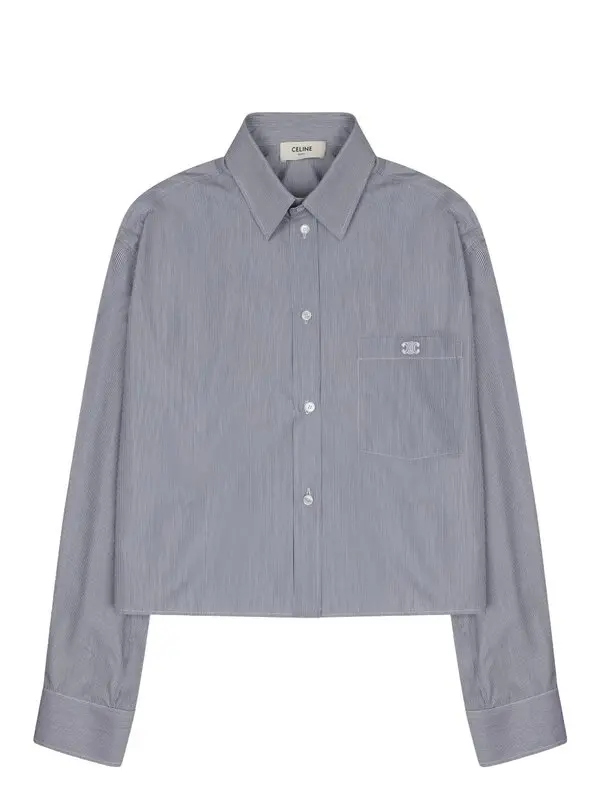 Celine Triomphe Cropped Shirt - Multicolor