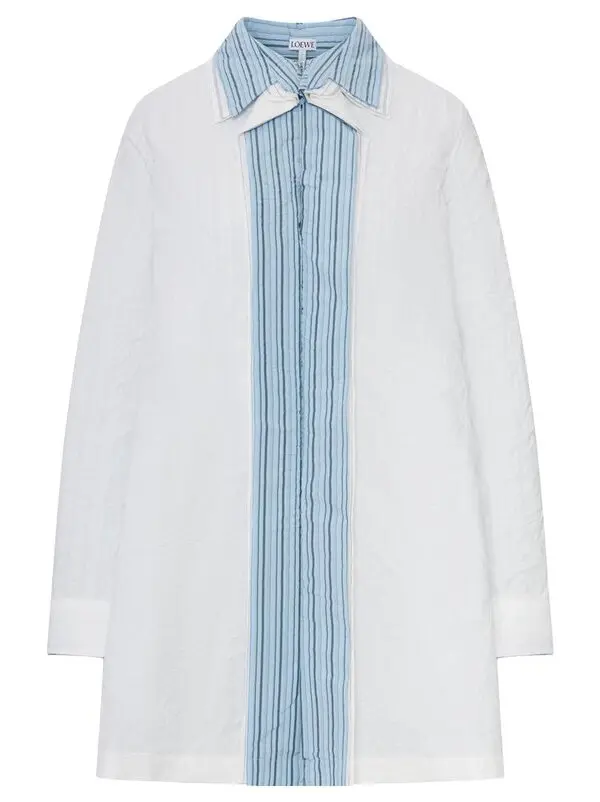 Loewe Technical Cotton Dress With Striped Details - Multicolor