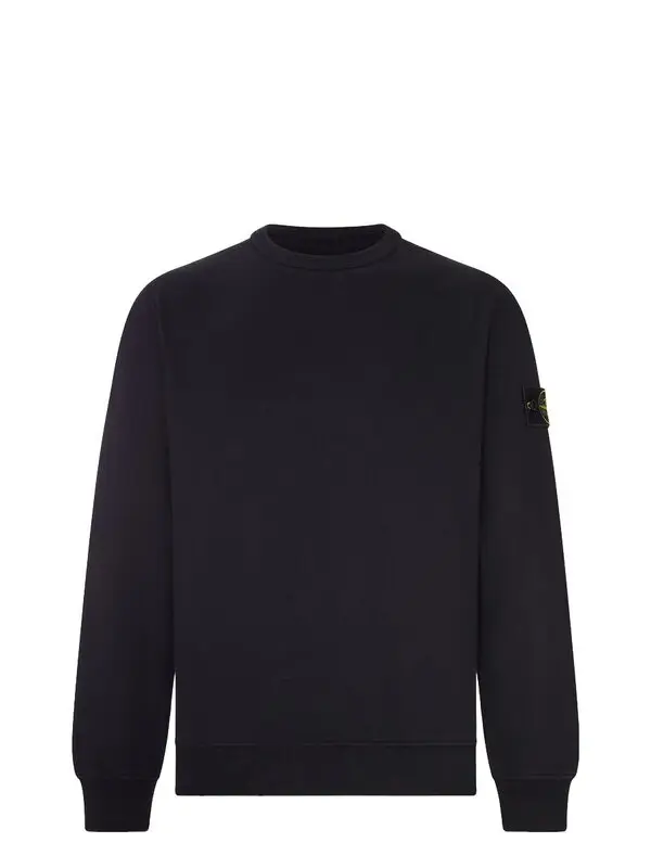 Stone Island Cotton Crew-neck Sweatshirt - Black