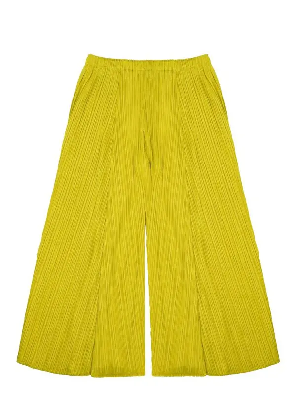 Issey Miyake Pleated Wide-leg Trousers - Green
