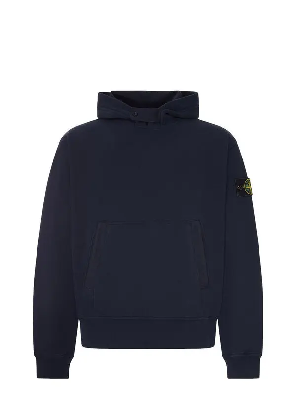 Stone Island Cotton Hoodie - Blue