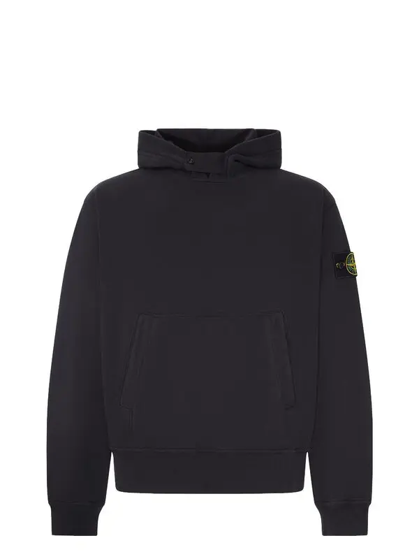 Stone Island Cotton Hoodie - Black
