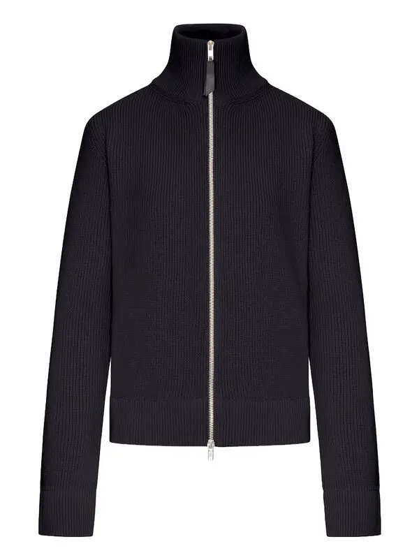 MAISON MARGIELA Ribbed Cotton Zip-up Cardigan - Black