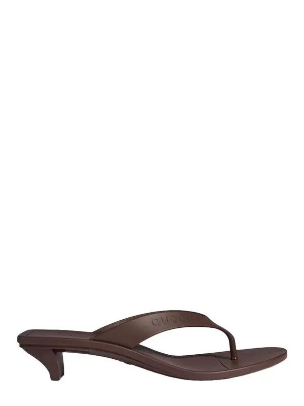 Gucci Vittoria Sandal In Rubber - Brown