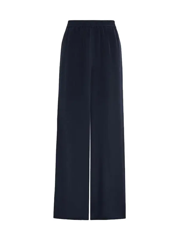 Max Mara Soft Silk Wide-leg Trousers - Blue