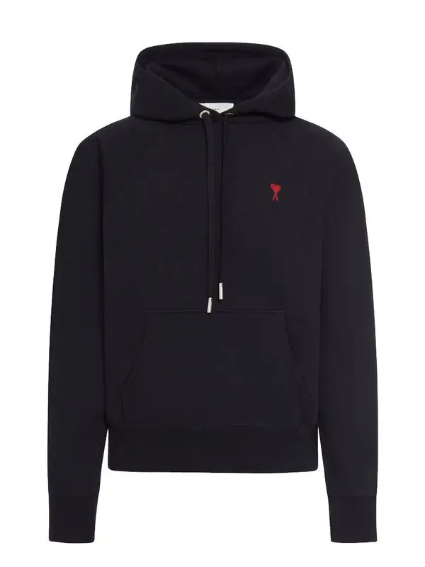 AMI Paris De Coeur Hoodie - Black