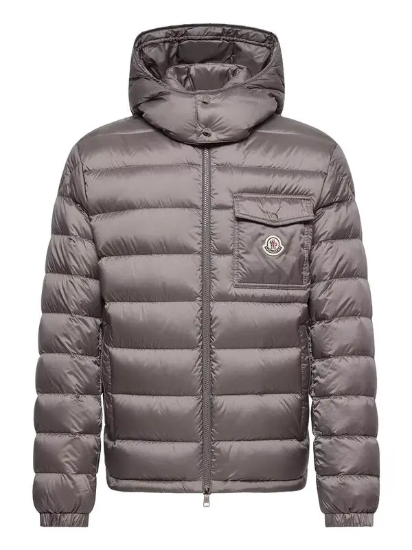 Moncler Verith Short Hooded Puffer Jacket - Gray