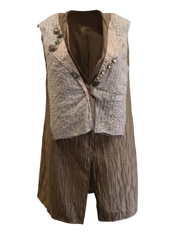 SANIYA KHAN Charcoal Silver Vest - Grey