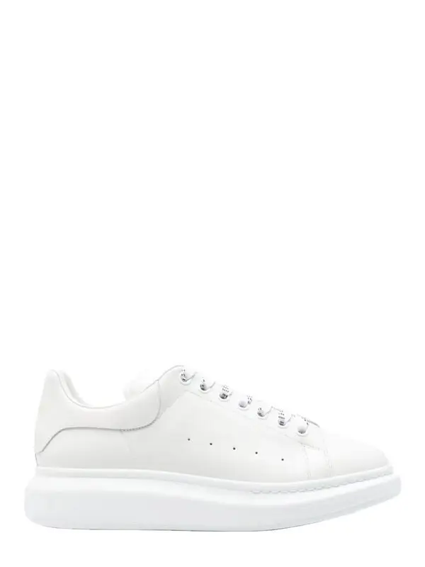 Alexander McQueen Perforated Leather Lace-up Trainers - White