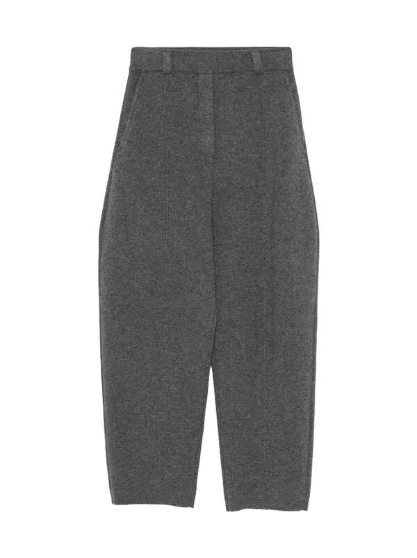 LISA YANG Grey Cashmere Wide Leg Trousers - Gray