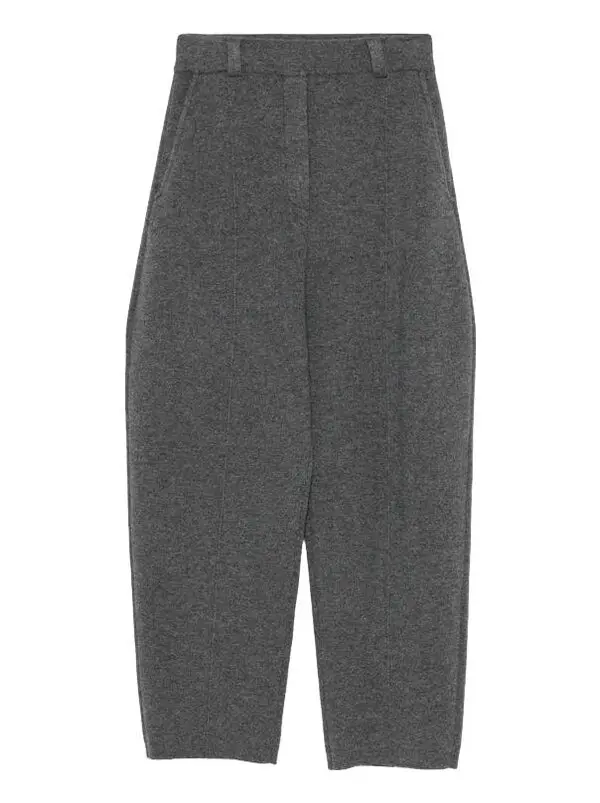 LISA YANG Grey Cashmere Wide Leg Trousers - Gray