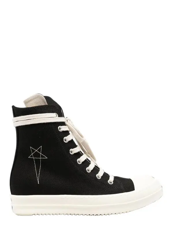 Rick Owens High Top Lace-up Sneakers - Black