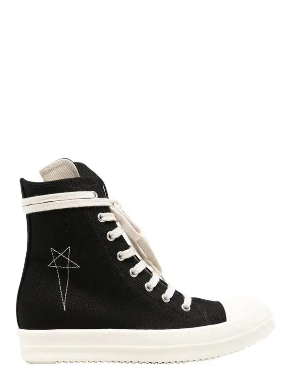Rick Owens High Top Lace-up Sneakers - Black